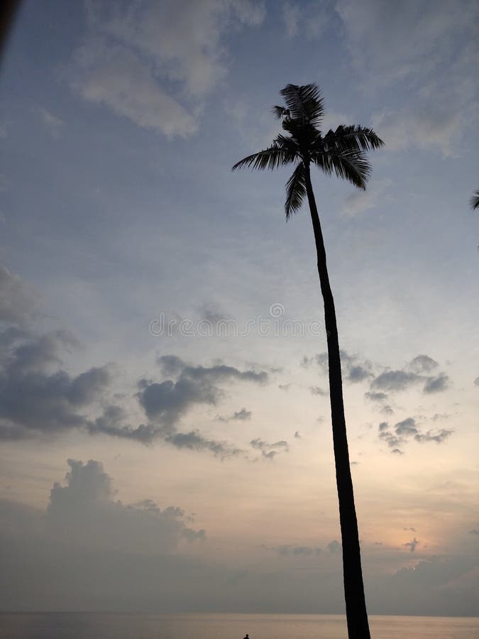 View of the Morning at the Beach. Beautiful Moment. Stock Photo - Image ...
