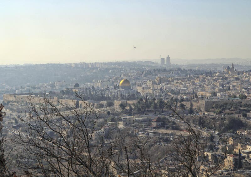 View of Morning City, Jerusalem, Israel. Stock Photo - Image of ruin ...