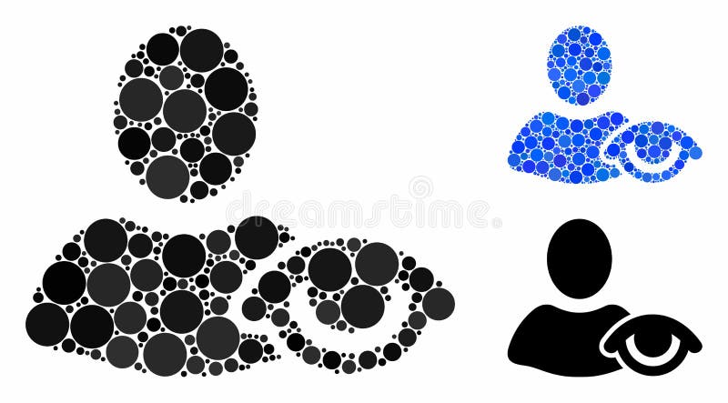 View Mosaic Icon of Circles Stock Vector - Illustration of glyph, round ...