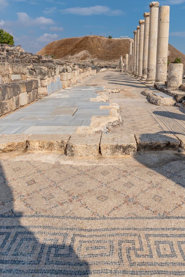 Overview of Beit she`an Ancient Ruins in Israel Editorial Stock Photo ...