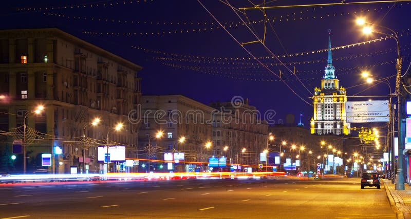 View of Moscow. Kutuzovsky Prospekt Stock Photo - Image of kutuzovsky ...