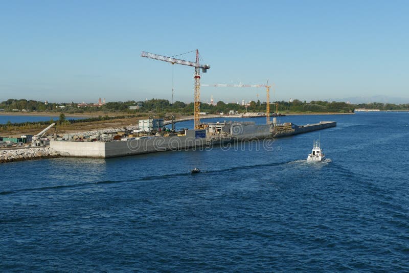 MOSE Project of Venice Lagoon Under Construction Editorial Photography ...
