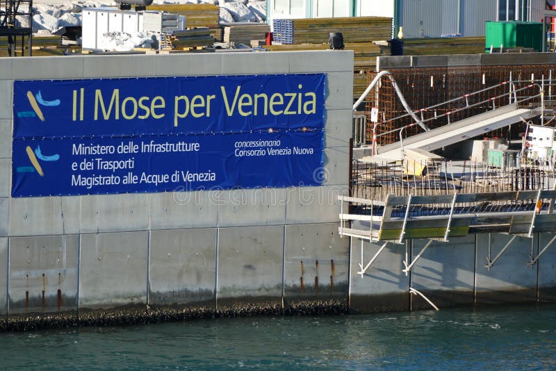 MOSE Project of Venice Lagoon Under Construction Editorial Stock Photo ...