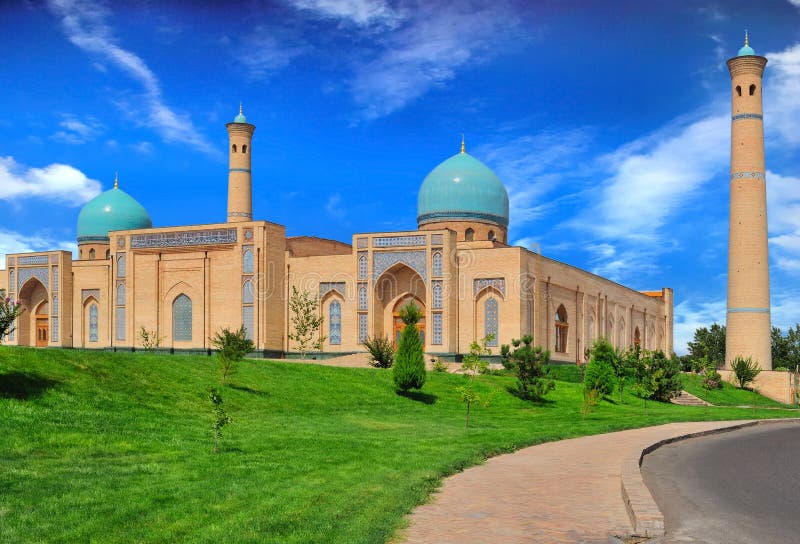 View of a mosque stock image. Image of cloud, blue, hazrati - 16069999