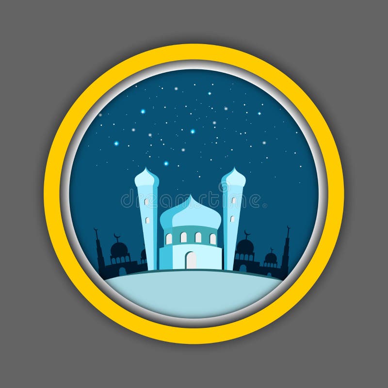 View of Mosque in Circle FrameMuslim Community Holy Month of Ramadan ...
