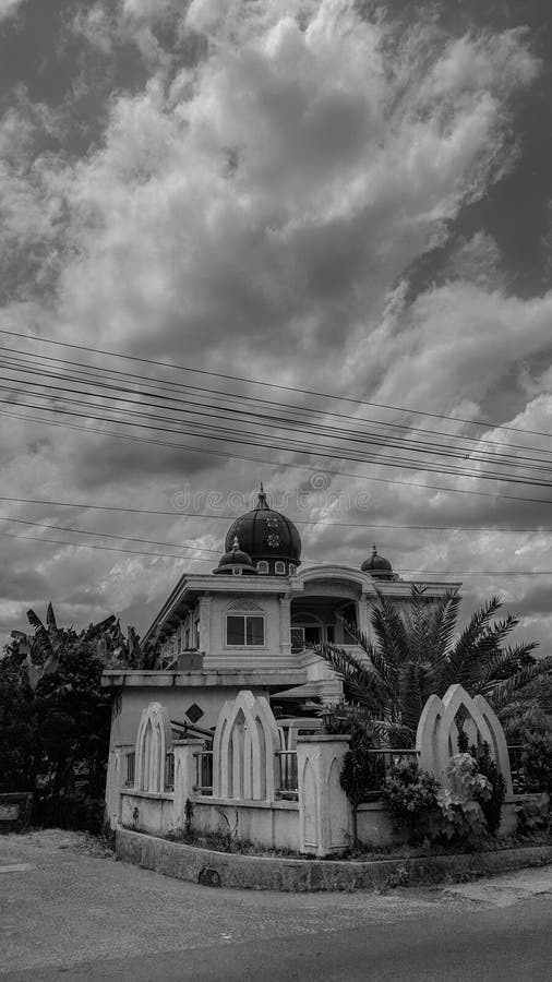 View of the Mosque in the Middle of the Village Community Stock Image ...