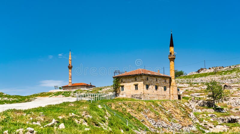 Mosques on the Castle Hill in Nevsehir, Turkey Stock Image - Image of ...