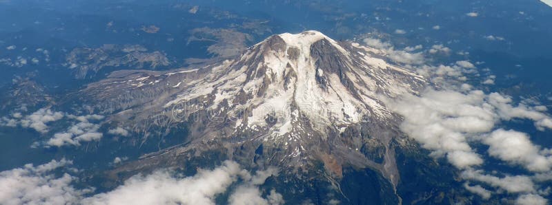 A View of Mount Baker from the Plane Stock Photo - Image of covered ...