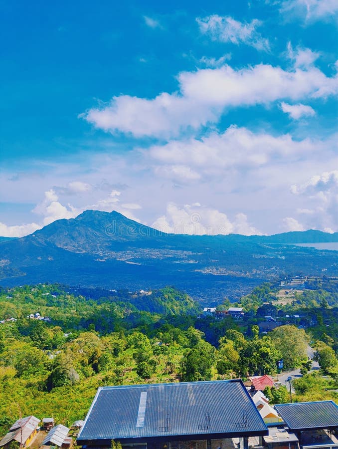 The View of Mount Batur Kintamani Bali Stock Photo - Image of kintamani ...