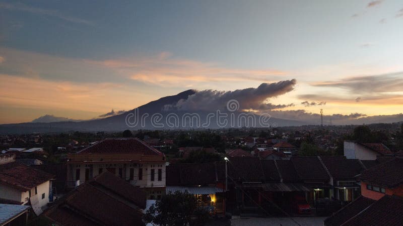 The View of Mount Cikurai in the Late Afternoonï¿¼ Stock Photo - Image ...