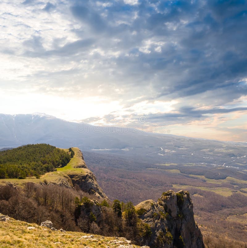 View from Mount Cliff To a Valley Stock Image - Image of beautiful ...