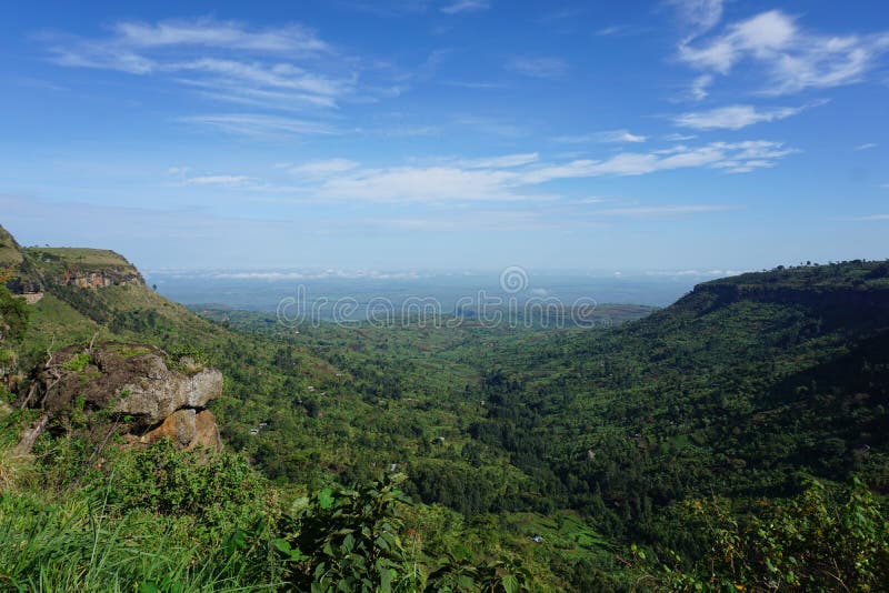 View from the Mount Elgon National Park Towards the Plains in the West ...