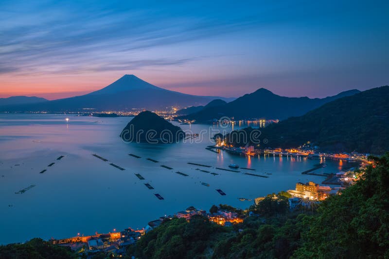 View of Mount Fuji with Suruga Bay Stock Photo - Image of suruga, asia ...