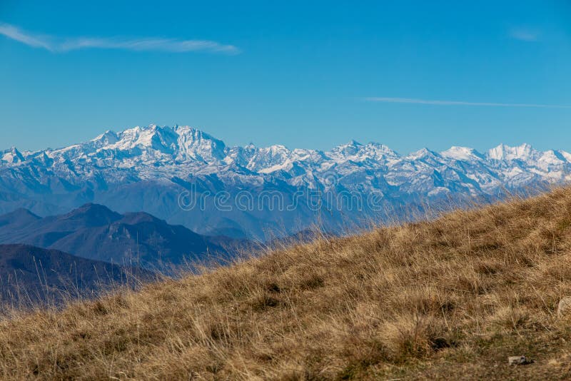 View from Mount Generoso between Italy and Switzerland Stock Photo ...