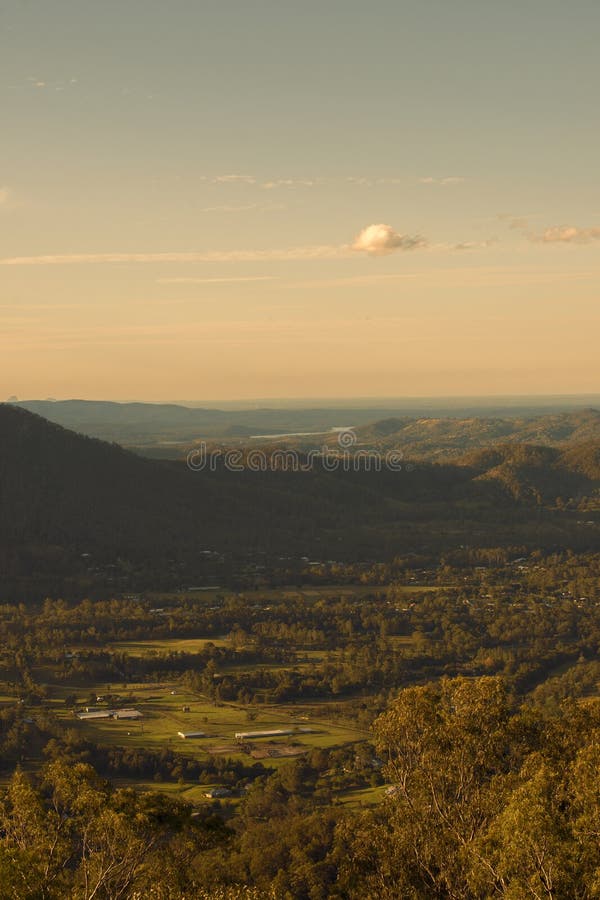 View from Mount Glorious Near Brisbane, Queensland. Stock Photo - Image ...