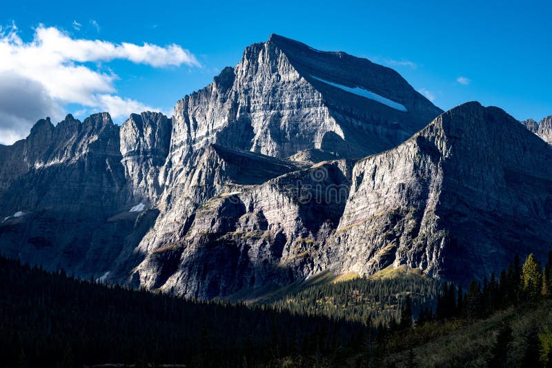 View of Mount Gould in Glacier National Park Stock Photo - Image of ...