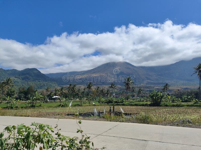 View of Mount Guntur, Cloudy, Geyser in West Java, Garut Region ...