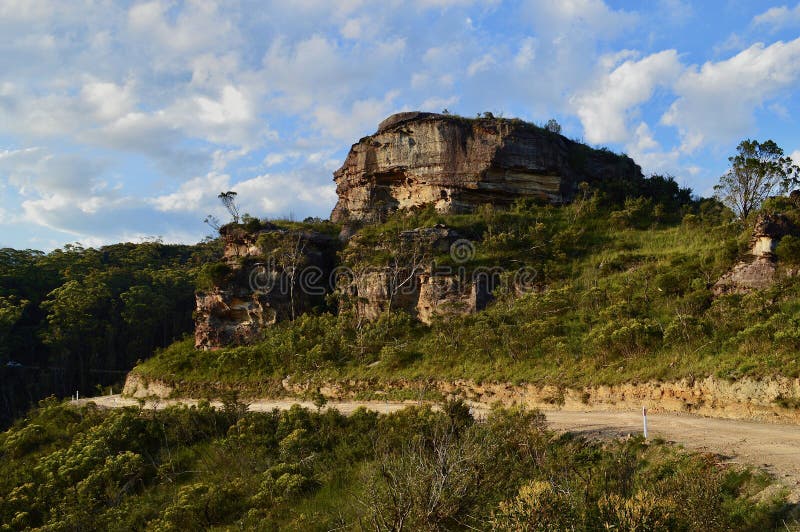 A View of Mount Hay Road in the Blue Mountains of Australia Stock Photo ...