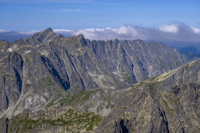 A View on the Mount Krivan and the High Tatras from the Rysy Peak Stock ...
