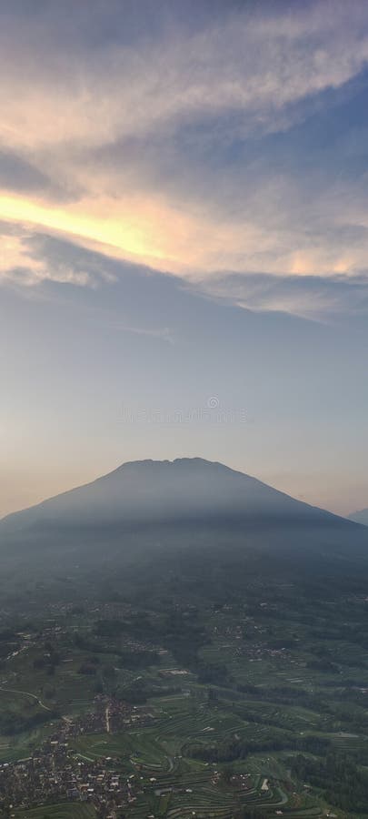 View of Mount Merbabu in the Morning Stock Photo - Image of mount ...