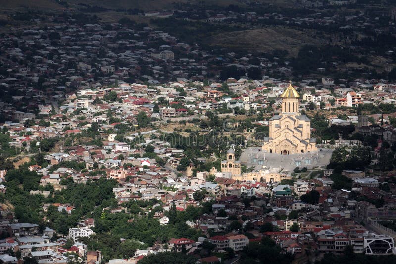 View from Mount Mtatsminda on Tbilisi Stock Photo - Image of view ...