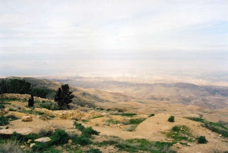 View from Mount Nebo in Jordan Stock Image - Image of mountain, mount ...