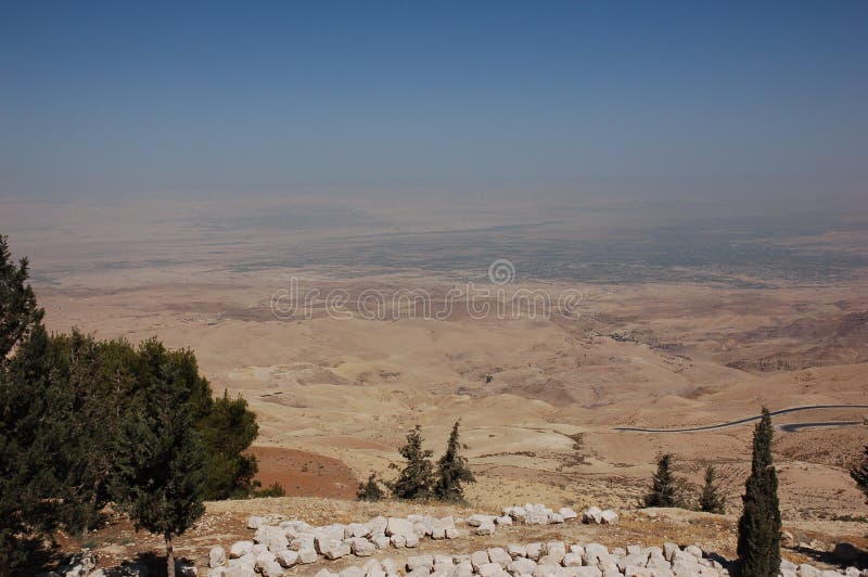 View from the Mount Nebo, Jordan, Middle East Stock Image - Image of ...