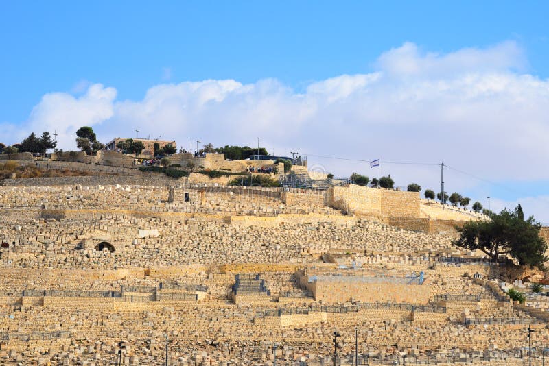 View of the Mount of Olives. Jerusalem, Israel Stock Image - Image of ...