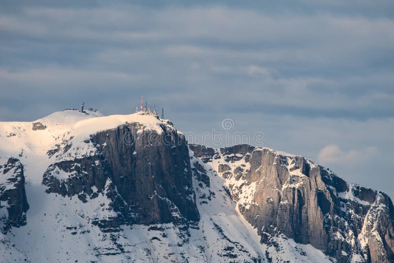 View on Mount Paganello in Northern Italy in Winte Stock Image - Image ...