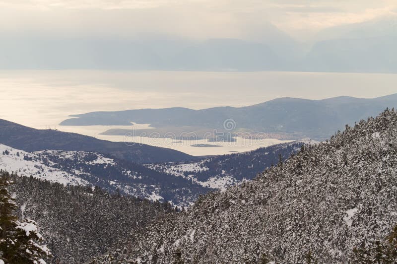 View from Mount Parnassos stock photo. Image of mount - 17596808