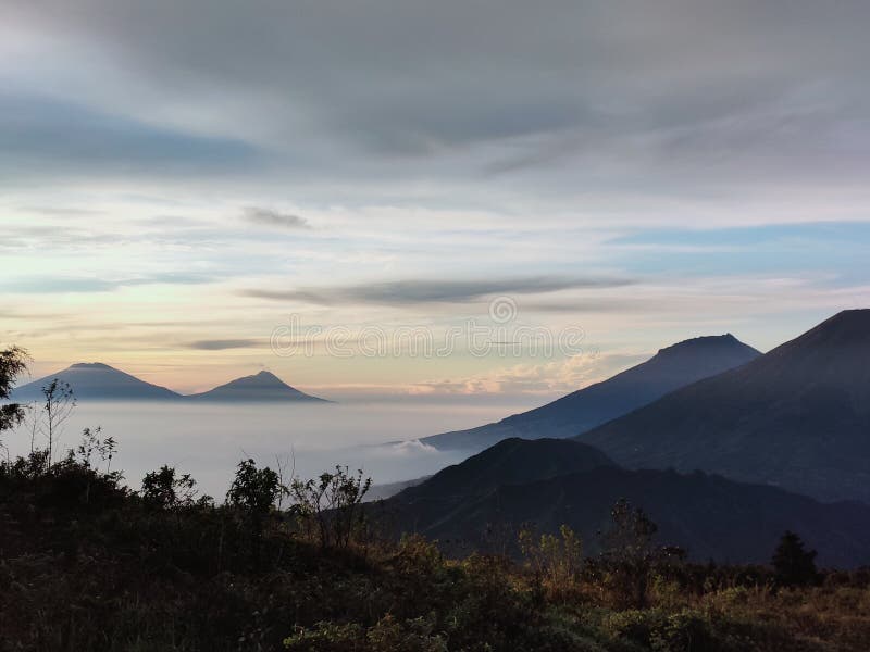 View from Mount Prau stock image. Image of mount, prau - 230047367
