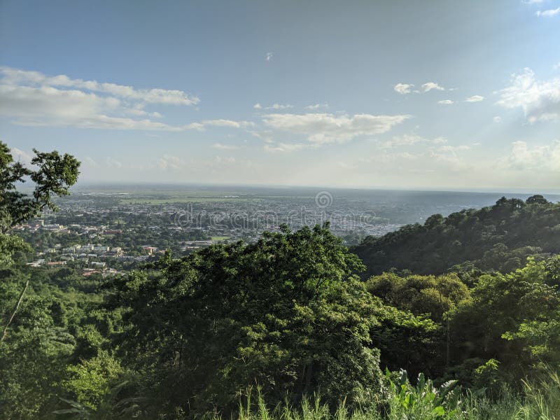 View from the Mount Saint Benedict Stock Image - Image of horizon, tree ...