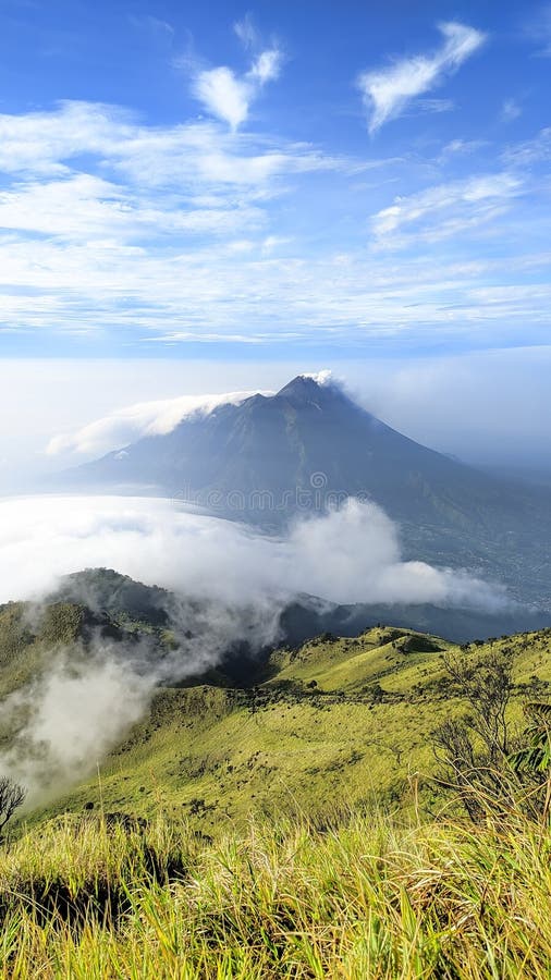 View of Mount Semeru from Mount Merbabu Stock Photo - Image of mount ...