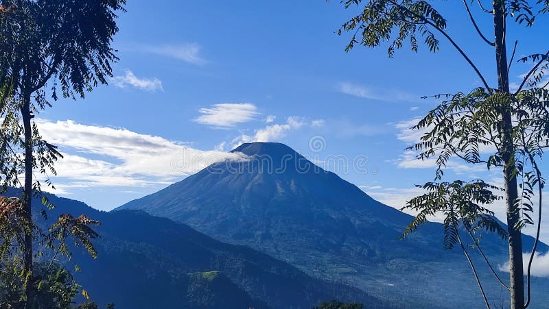 Sindoro Mountain stock photo. Image of java, view, wonosobo - 263086572
