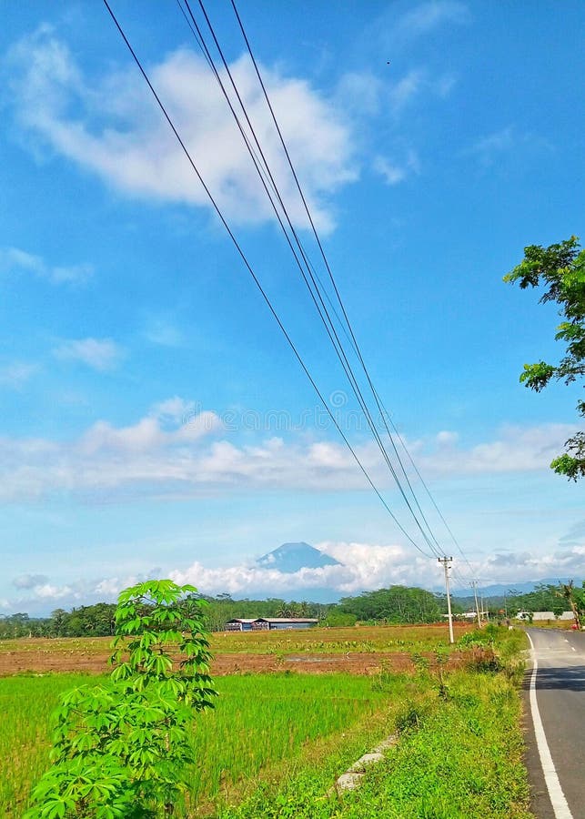 Mount slamet stock image. Image of view, clouds, natural - 332576537