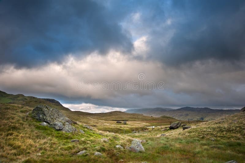 View from Mount Snowdon Towards Carneddau Mountain Stock Photo - Image ...