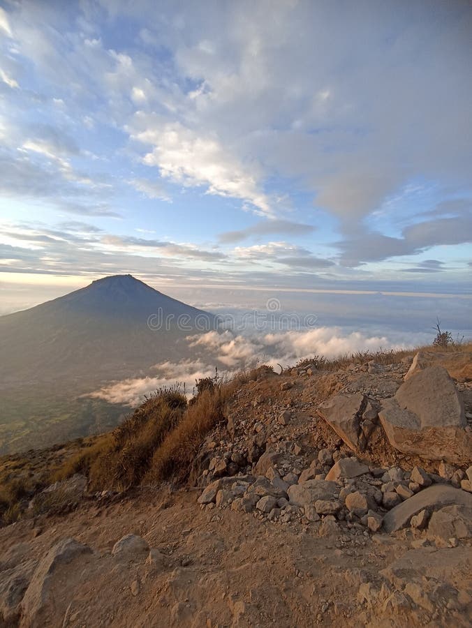 Mount sumbing view stock photo. Image of mountain, view - 111604184