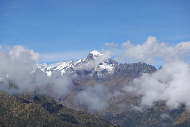 View of Mount Veronica in the Cordillera Urubamba Stock Photo - Image ...