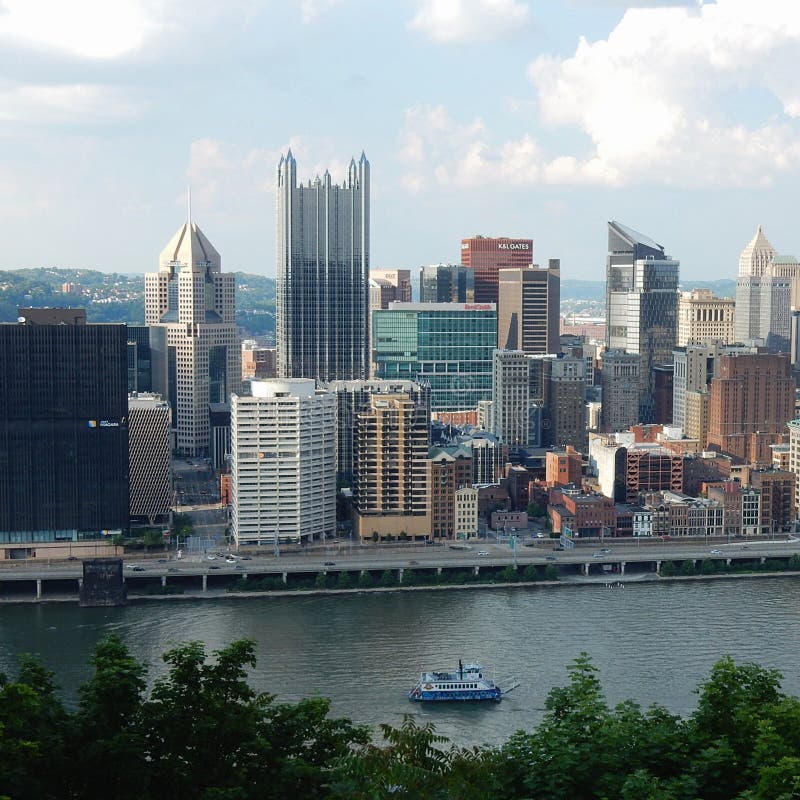 Pittsburgh - View To Downtown In Evening Glory Editorial Photography ...