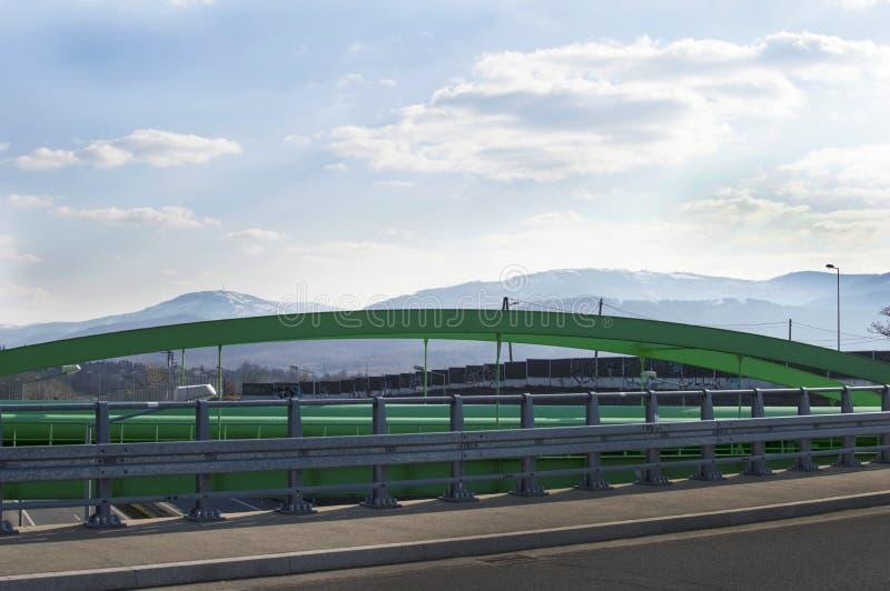 View Mountain from the Bridge Stock Photo - Image of distance, white ...