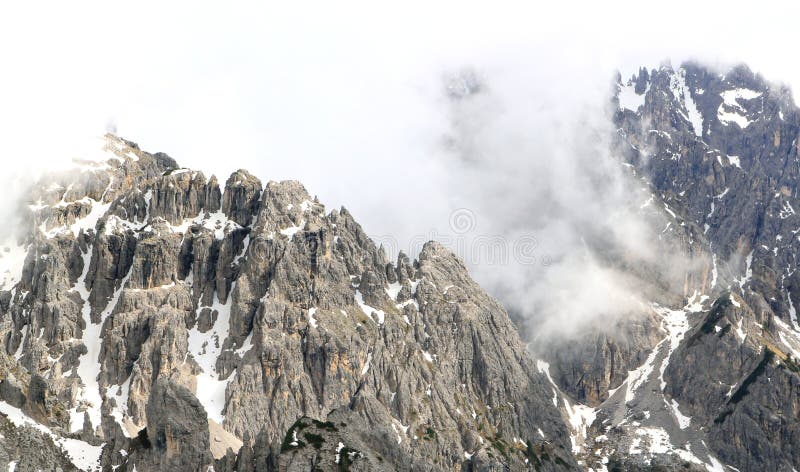 View on Mountain Chain in the Alps (dolomites) Stock Photo - Image of ...