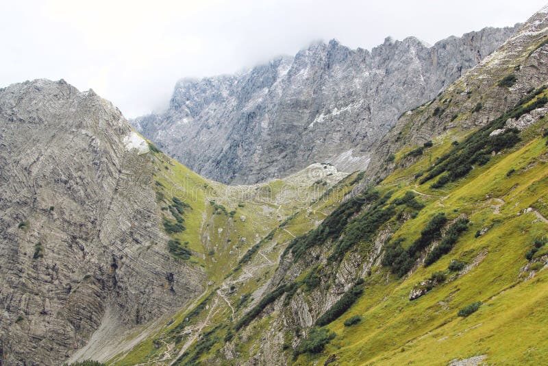 View on Mountain Chain of the Alps (karwendel) Stock Photo - Image of ...