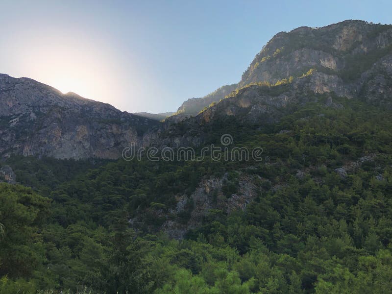 View of Mountain in the Forest in Kabak Mugla Turkey Stock Photo ...