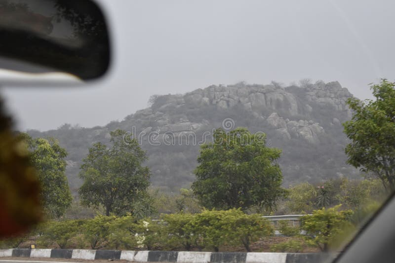 View of a Mountain from Inside of a Car Stock Photo - Image of forest ...