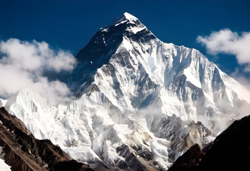 A view of the Mountain K2 stock illustration. Illustration of winter ...