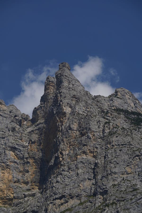 View of a Mountain Landscape with Small Fluffy Clouds in Sight Stock ...