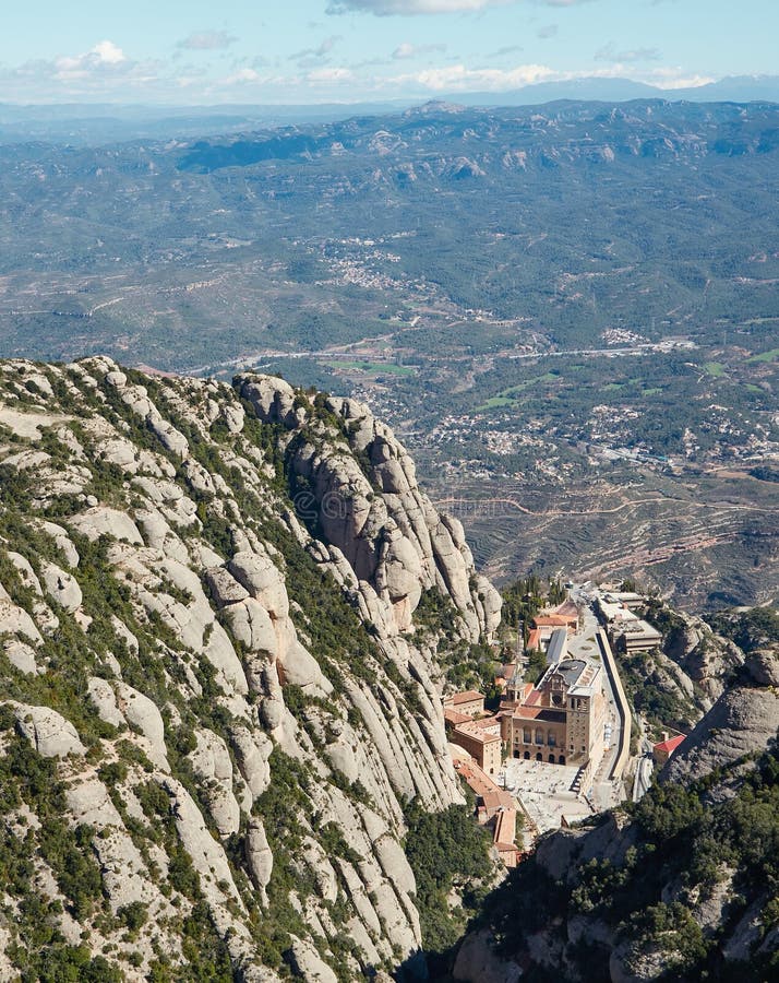 View from the Mountain of Montserrat Stock Photo - Image of ancient ...