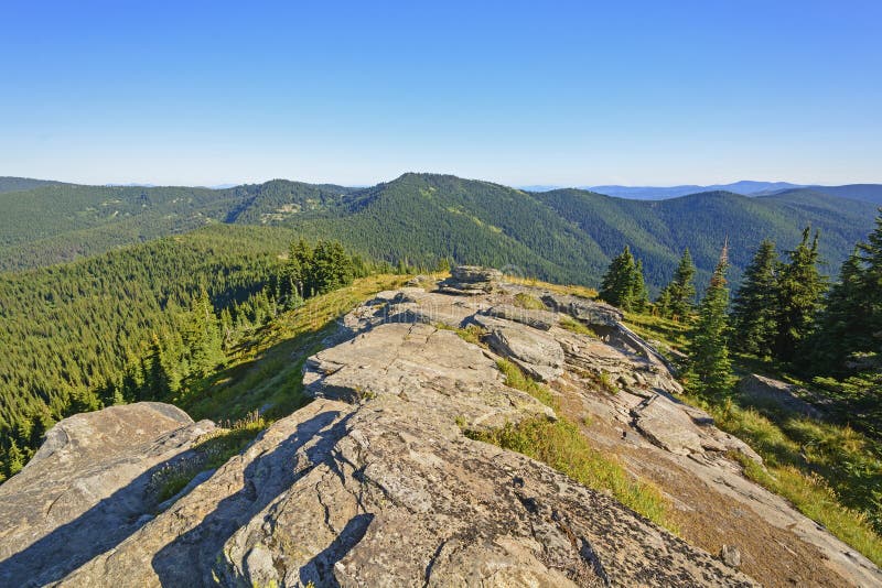 View from a Mountain Outcrop Stock Photo - Image of grandmother ...