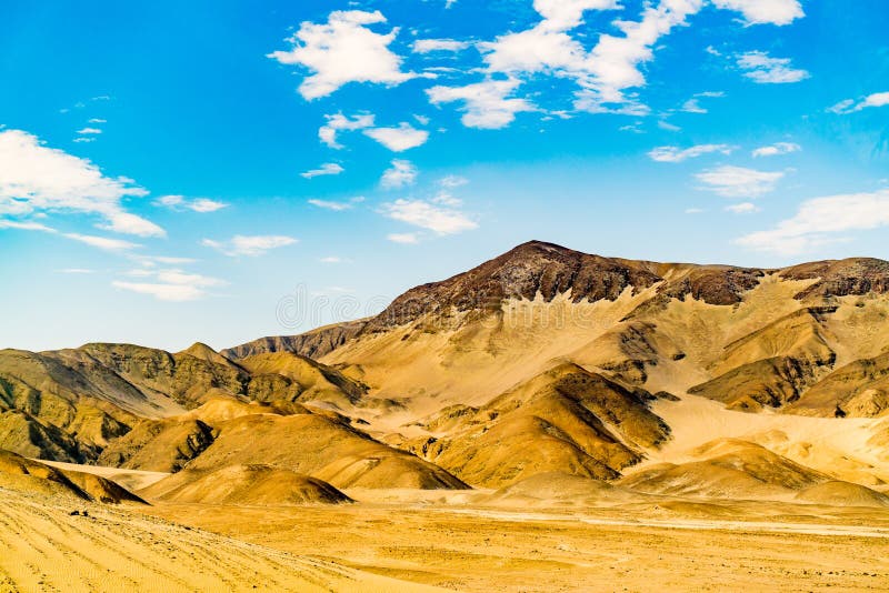 View of a Mountain in the Peruvian Desert Stock Image - Image of bright ...