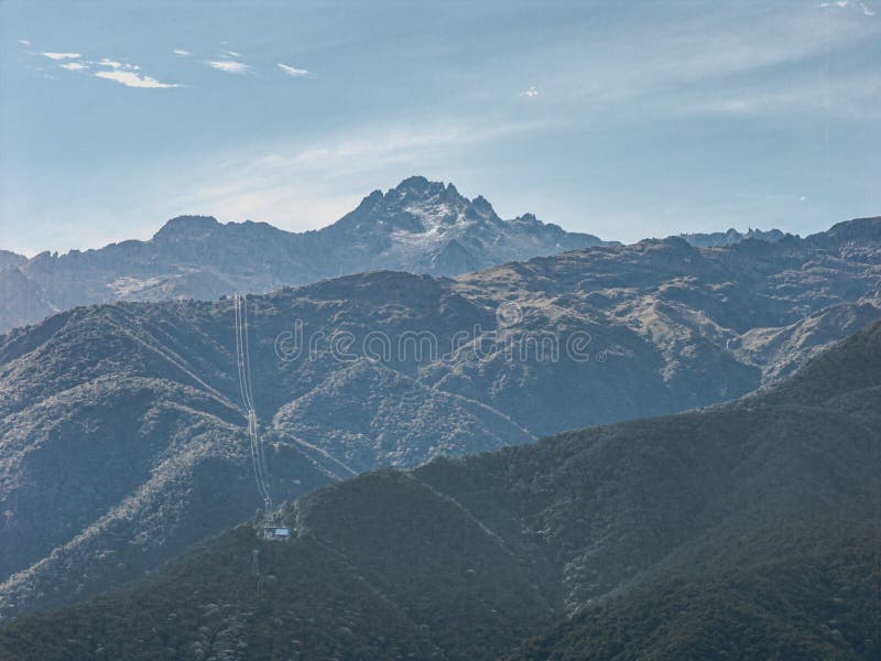View of Mountain Ranges Covered with Trees Stock Photo - Image of ...